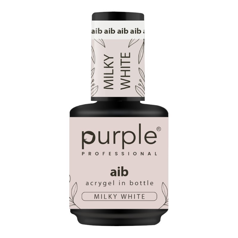 AIB Acrygel en flacon Milky White 15 ml -Purple Professional